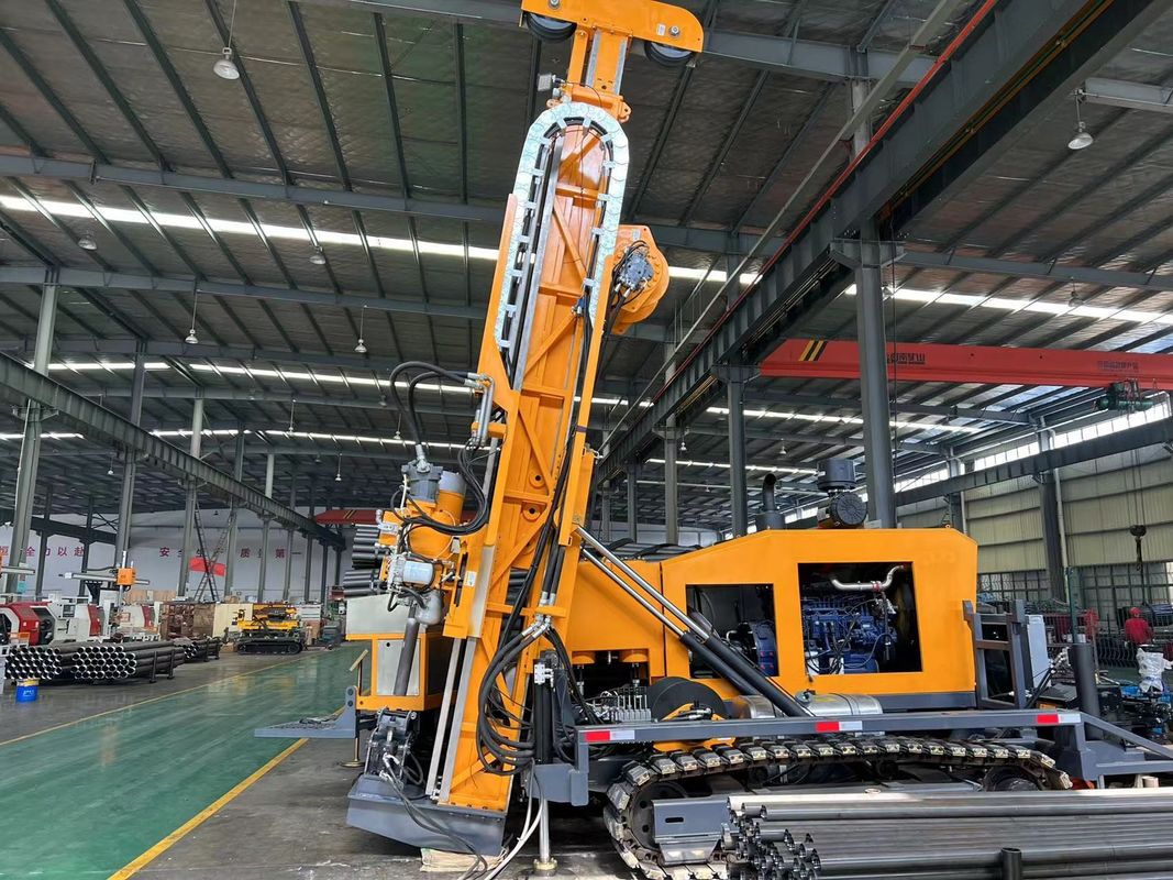 Mesin Rig Bor Inti Air Pneumatik Crawler Mounted Mesin Diesel Didorong ...